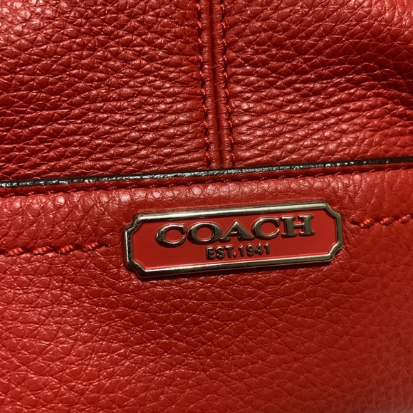 Coach | Bags | Red Coach Leather Tote Bag | Poshmark